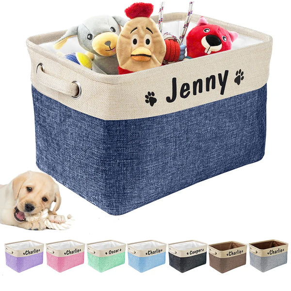 Eco Personalized Toy Basket | Sustainable Custom Pet Storage – CurliTail