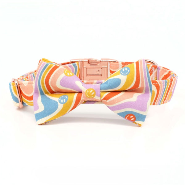 Smile Dog Collar & Bowtie | Matching Leash with Engraving Option ...