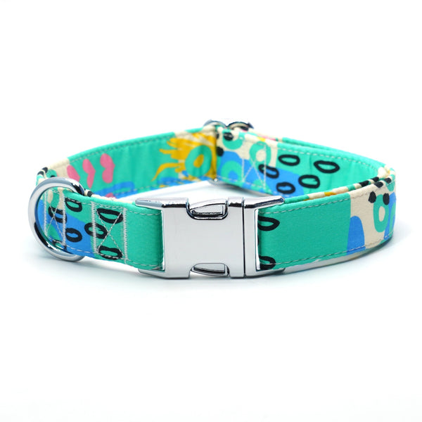 Personalized Magic Green Bow Dog Collar And Leash Set | Curlitail ...